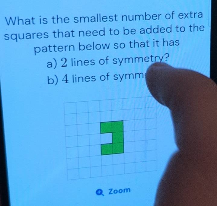Solved: What is the smallest number of extra squares that need to be ...