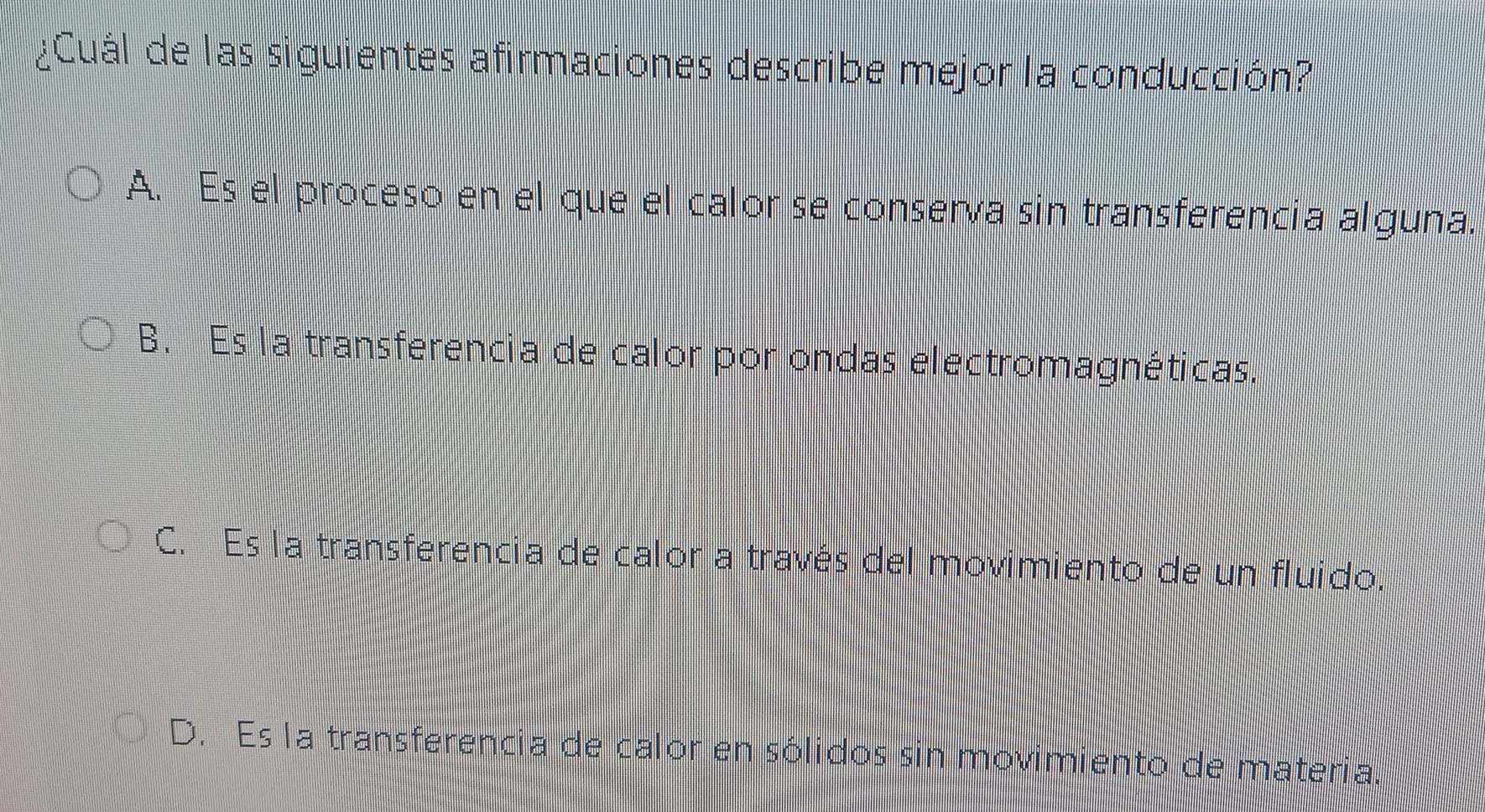 Resuelto:¿Cuál de las siguientes afirmaciones describe mejor la ...