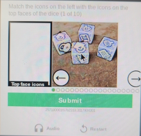 Solved: Match the icons on the left with the icons on the top faces of ...
