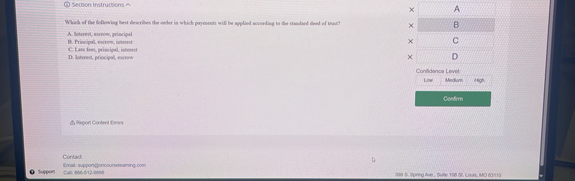 Solved: ① Section Instructions ^ × A Which of the following best ...