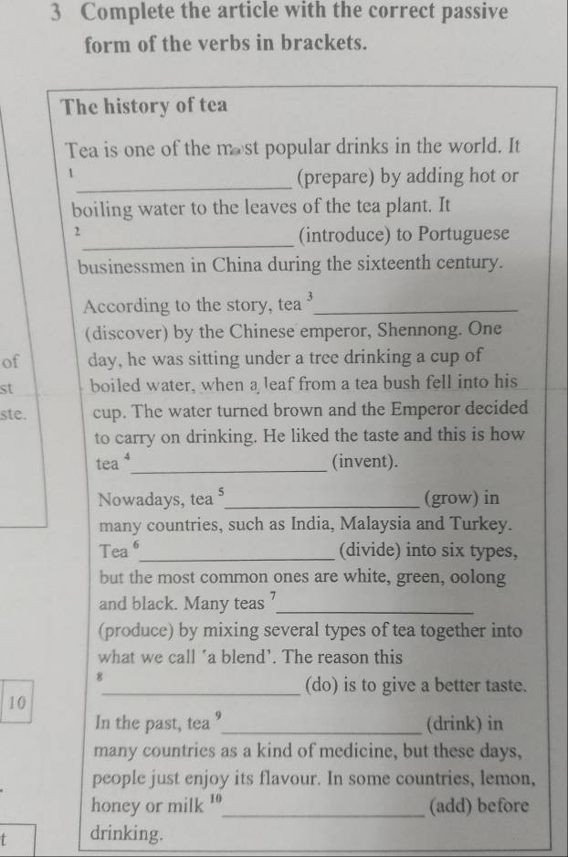 Gelöst:Complete the article with the correct passive form of the verbs ...