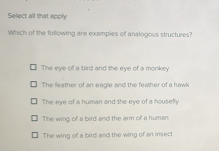 Solved: Select all that apply Which of the following are examples of ...