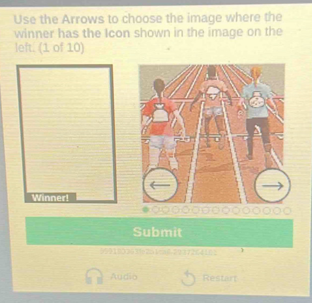 Solved: Use the Arrows to choose the image where the winner has the Icon shown in the image on ...