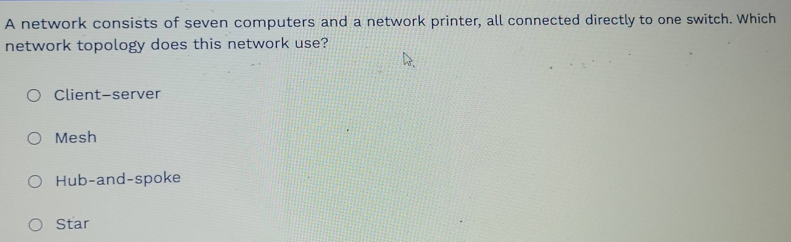 Solved: A network consists of seven computers and a network printer ...