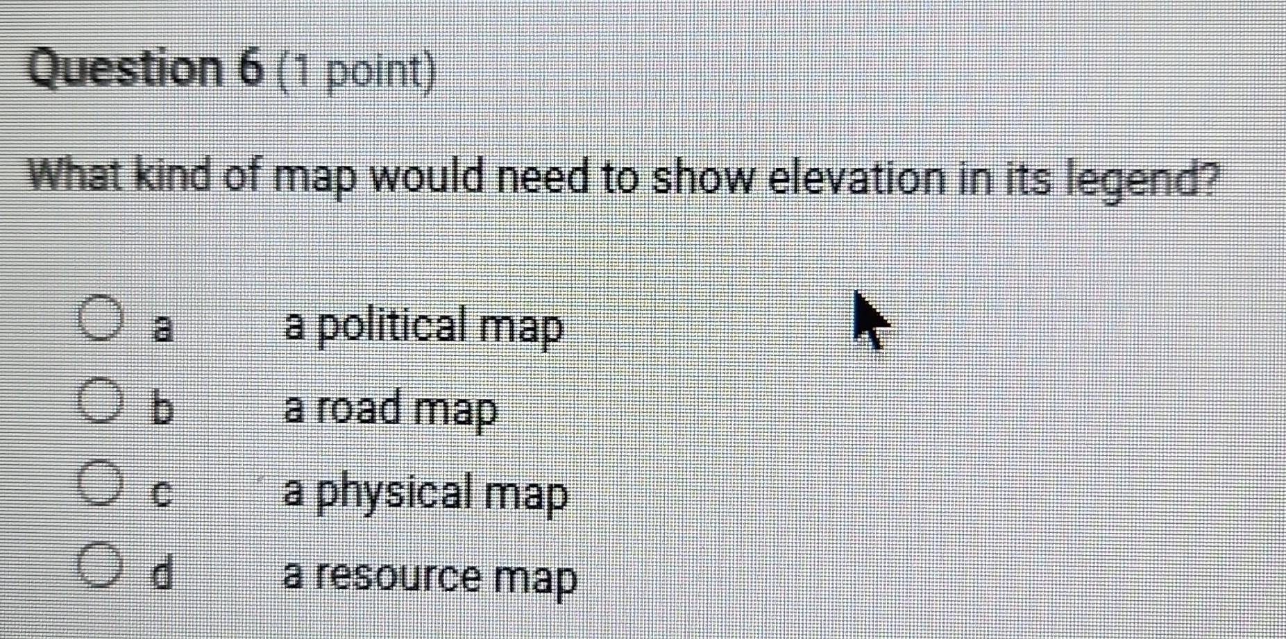 Risolto:What kind of map would need to show elevation in its legend? a ...