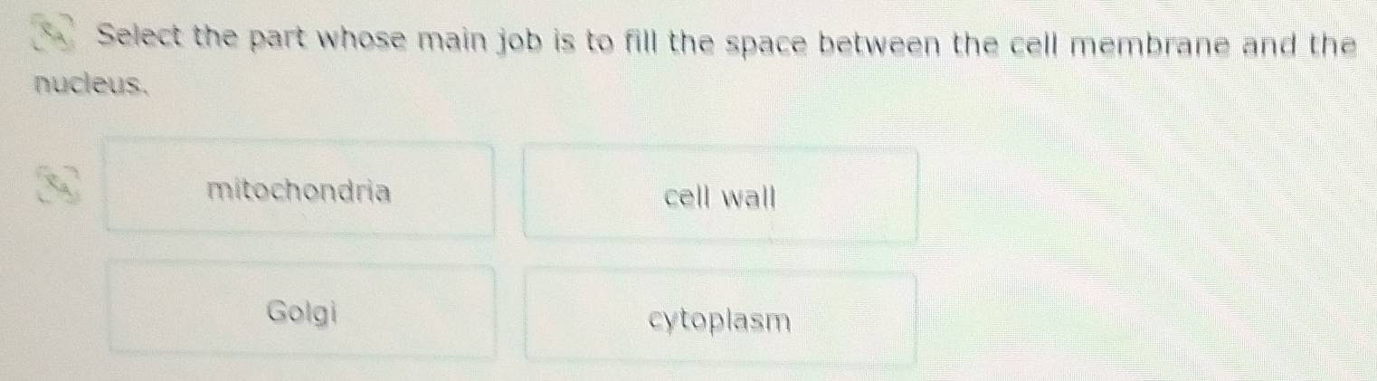 Solved: Select the part whose main job is to fill the space between the ...