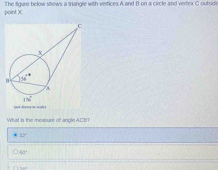 Solved: The figure below shows a triangle with vertices A and B on a ...