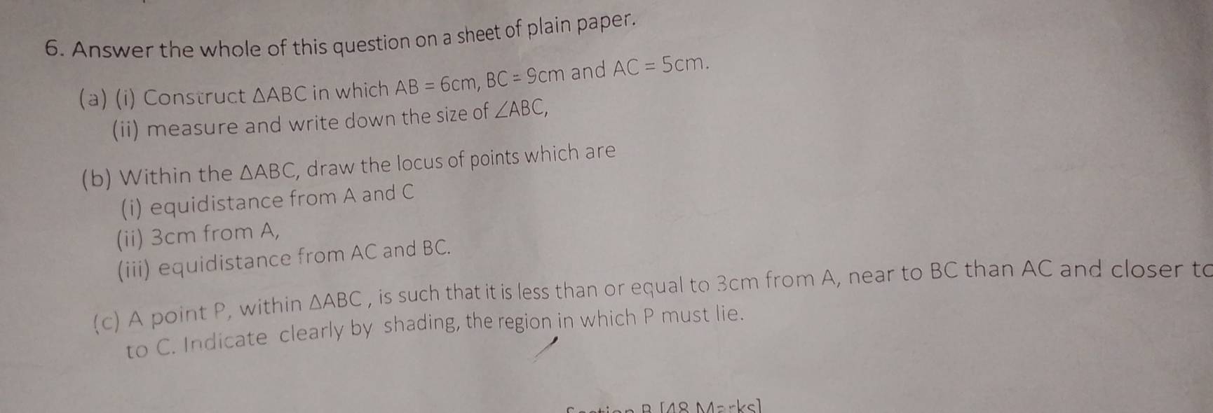 Solved: Answer the whole of this question on a sheet of plain paper. (a ...