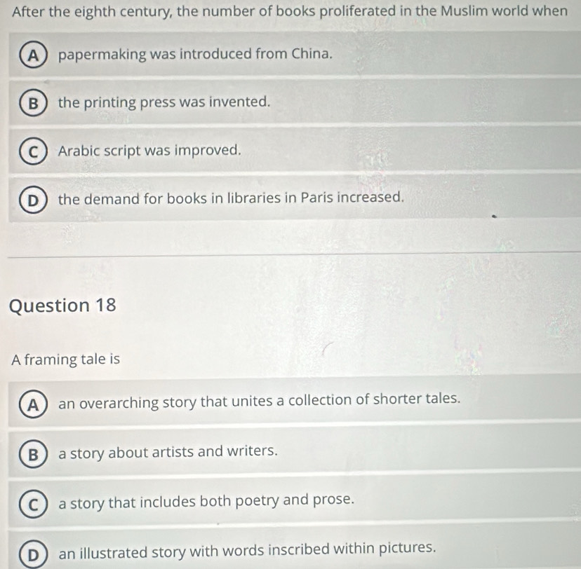 Solved: After the eighth century, the number of books proliferated in ...