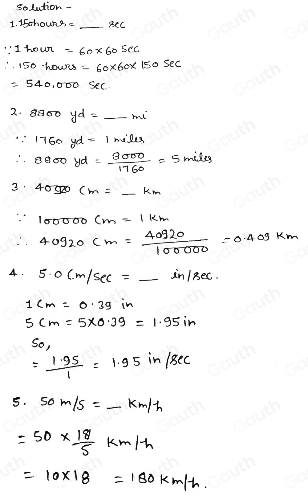 Solved: Convert the following units of measurement. Use conversion ...