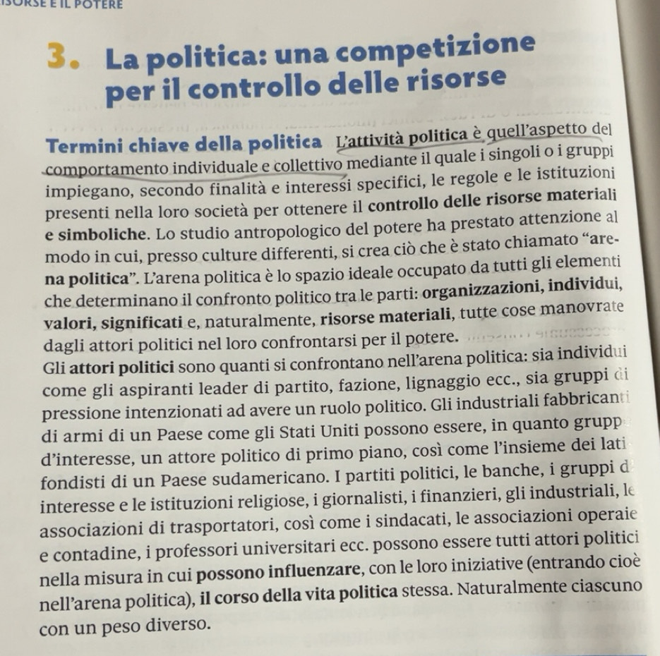 Risolto:Sorsé e il potèré 3. La politica: una competizione per il ...