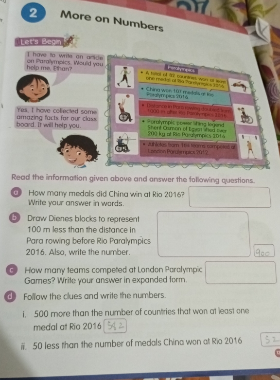 Solved: More on Numbers t Let's Begin I have to write an article on ...