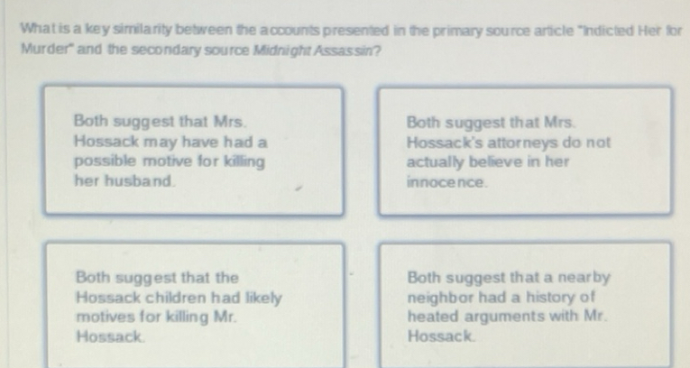 Solved: What is a key similarity between the accounts presented in the ...