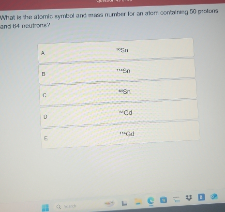 Solved: What is the atomic symbol and mass number for an atom ...