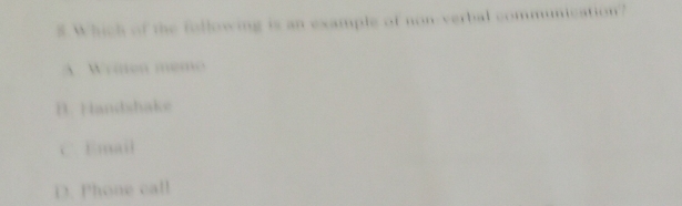 Solved: # Which of the following is an example of non-verbal ...