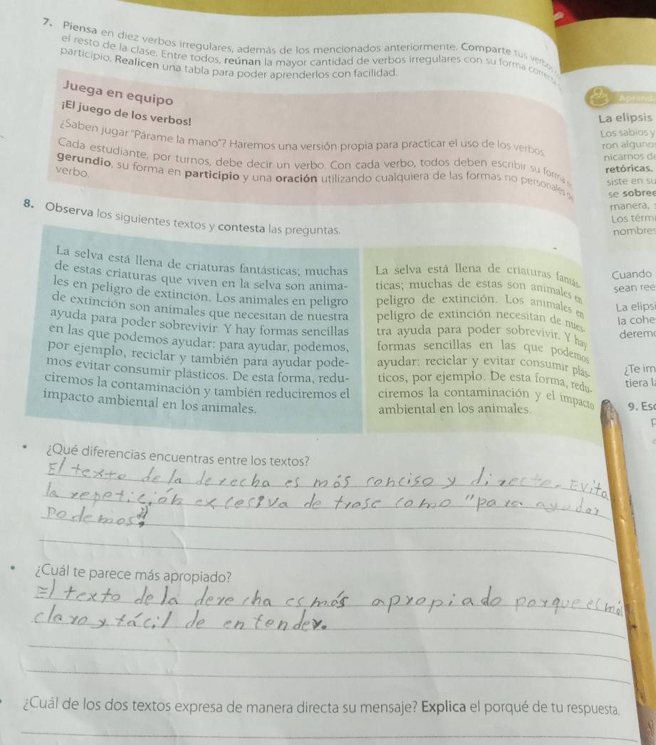 Resuelto:Piensa en diez verbos irregulares, además de los mencionados ...