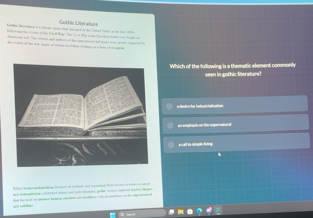 Gelöst:Gothic Literature Gothic literature is a literary genre that ...