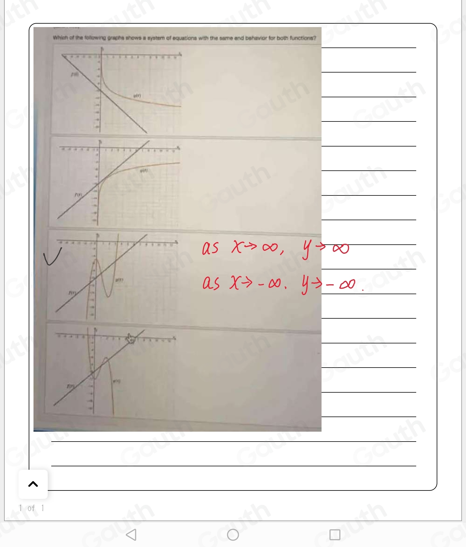 Solved: (02.01 MC) Which of the following graphs shows a system of ...