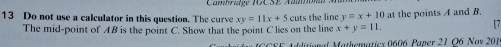 Solved: Cambridge ICSE Adam 13 Do not use a calculator in this question ...
