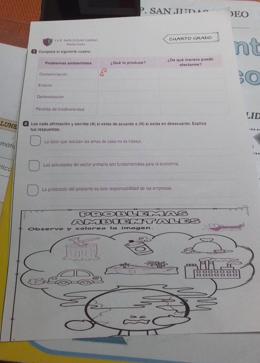 Resuelto:SAN.JIDA )EO _ L E P. SAN JUDAS TADEO CUARTO GRADO * Completa ...