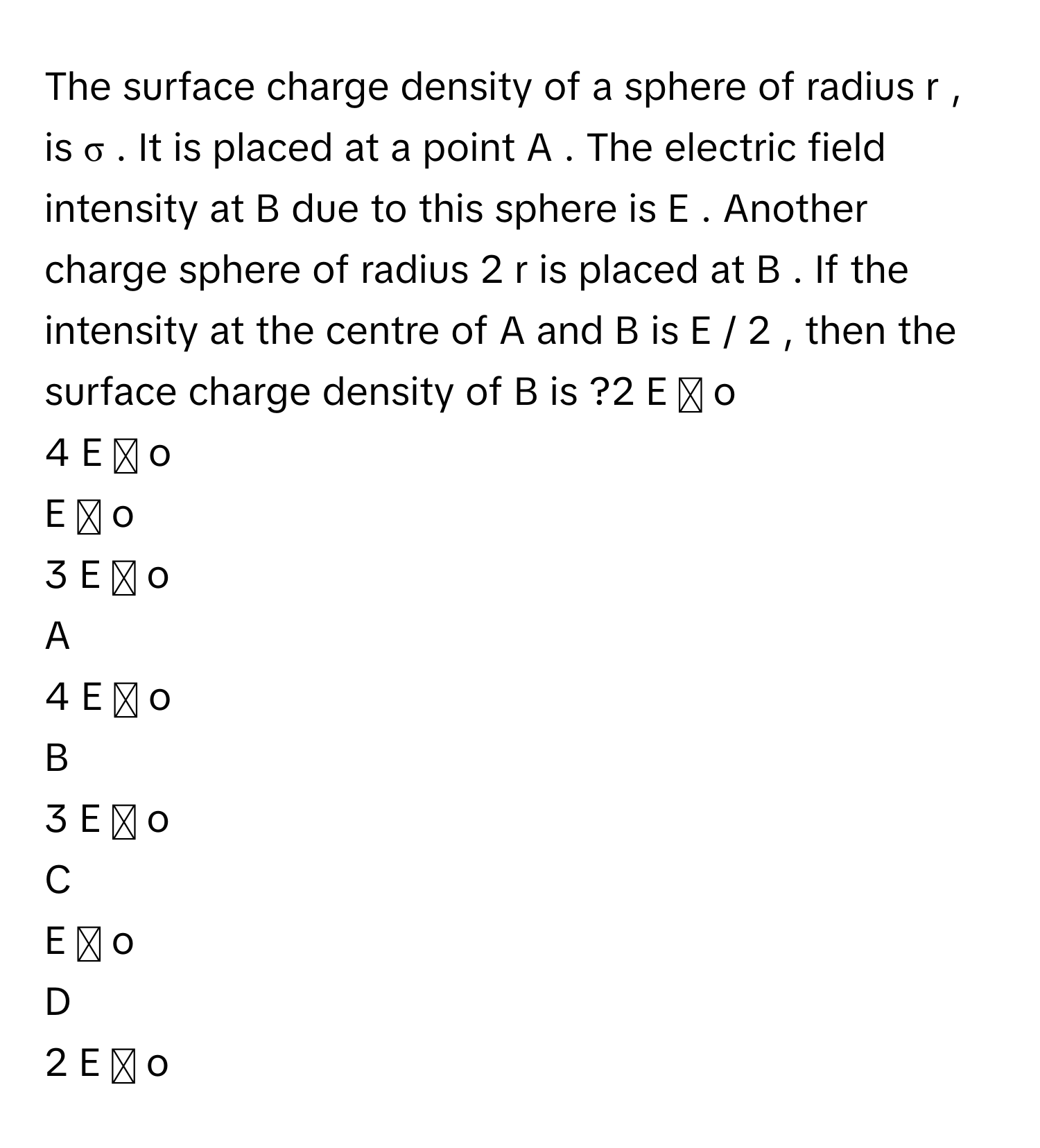 Solved: The surface charge density of a sphere of radius r , is σ . It ...