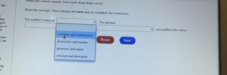 Solved Select The Correct Answer From Each Drop Down Menu The Read The