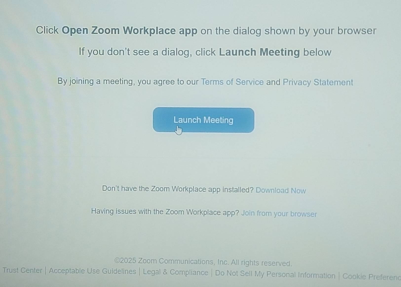Resuelto:Click Open Zoom Workplace app on the dialog shown by your ...