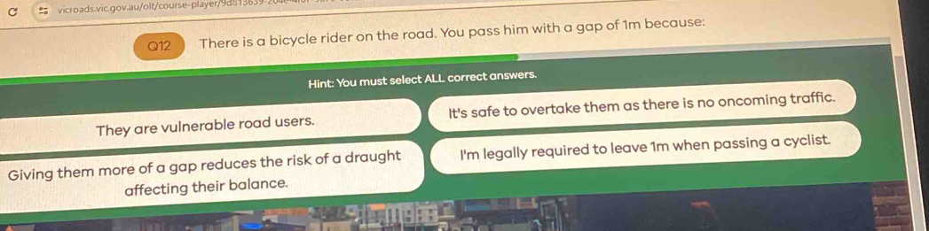 Solved: There is a bicycle rider on the road. You pass him with a gap ...