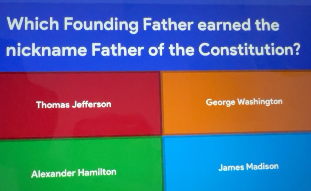 Gelöst:Which Founding Father earned the nickname Father of the ...