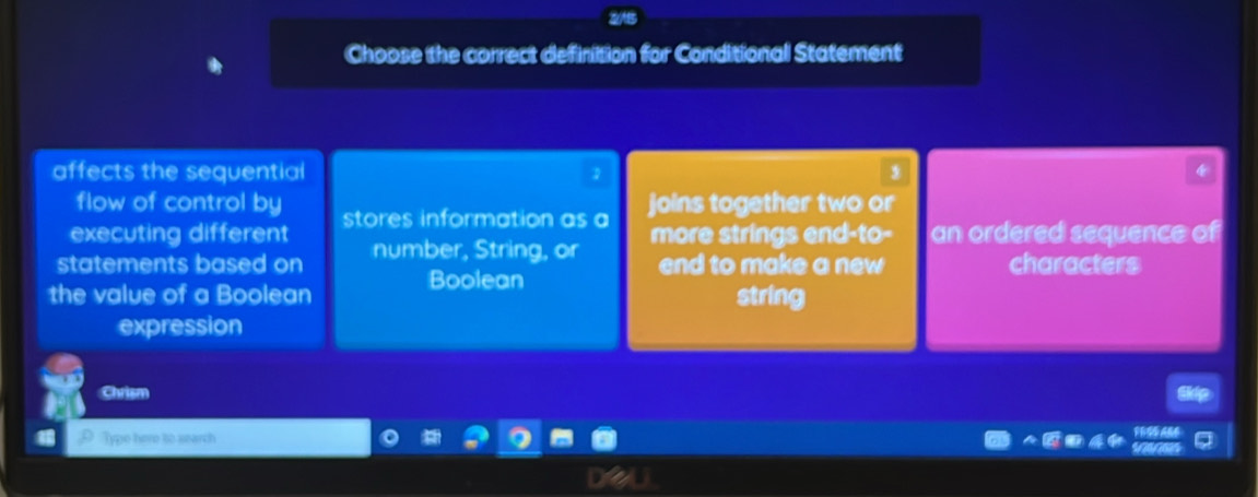 Solved: Choose the correct definition for Conditional Statement affects ...