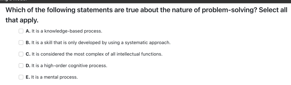 Solved: Which of the following statements are true about the nature of ...