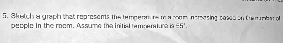 Solved: Sketch a graph that represents the temperature of a room ...