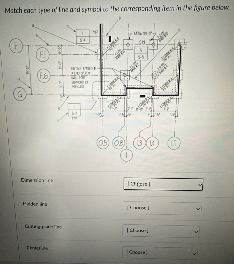 Solved: Match each type of line and symbol to the corresponding item in ...