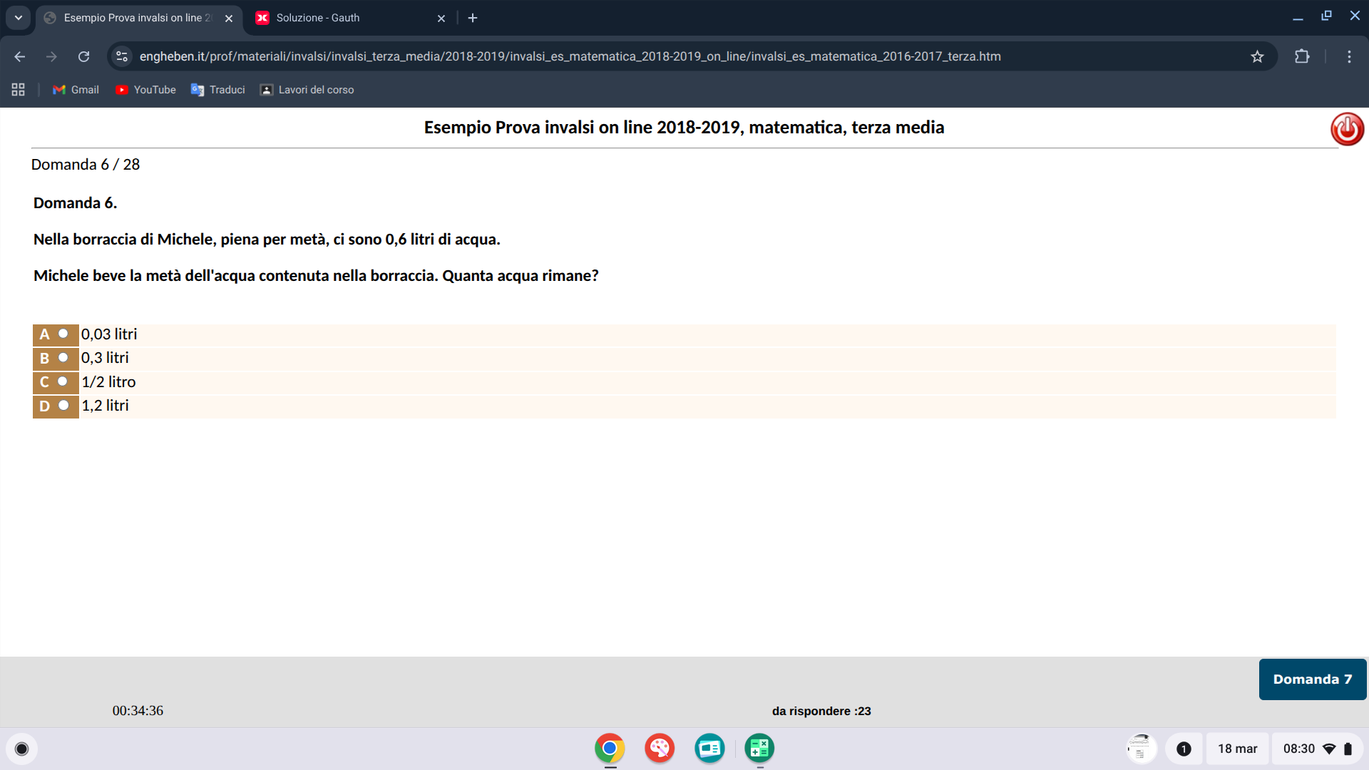 Risolto:Esempio Prova invalsi on line 2 Soluzione - Gauth C engheben.it ...
