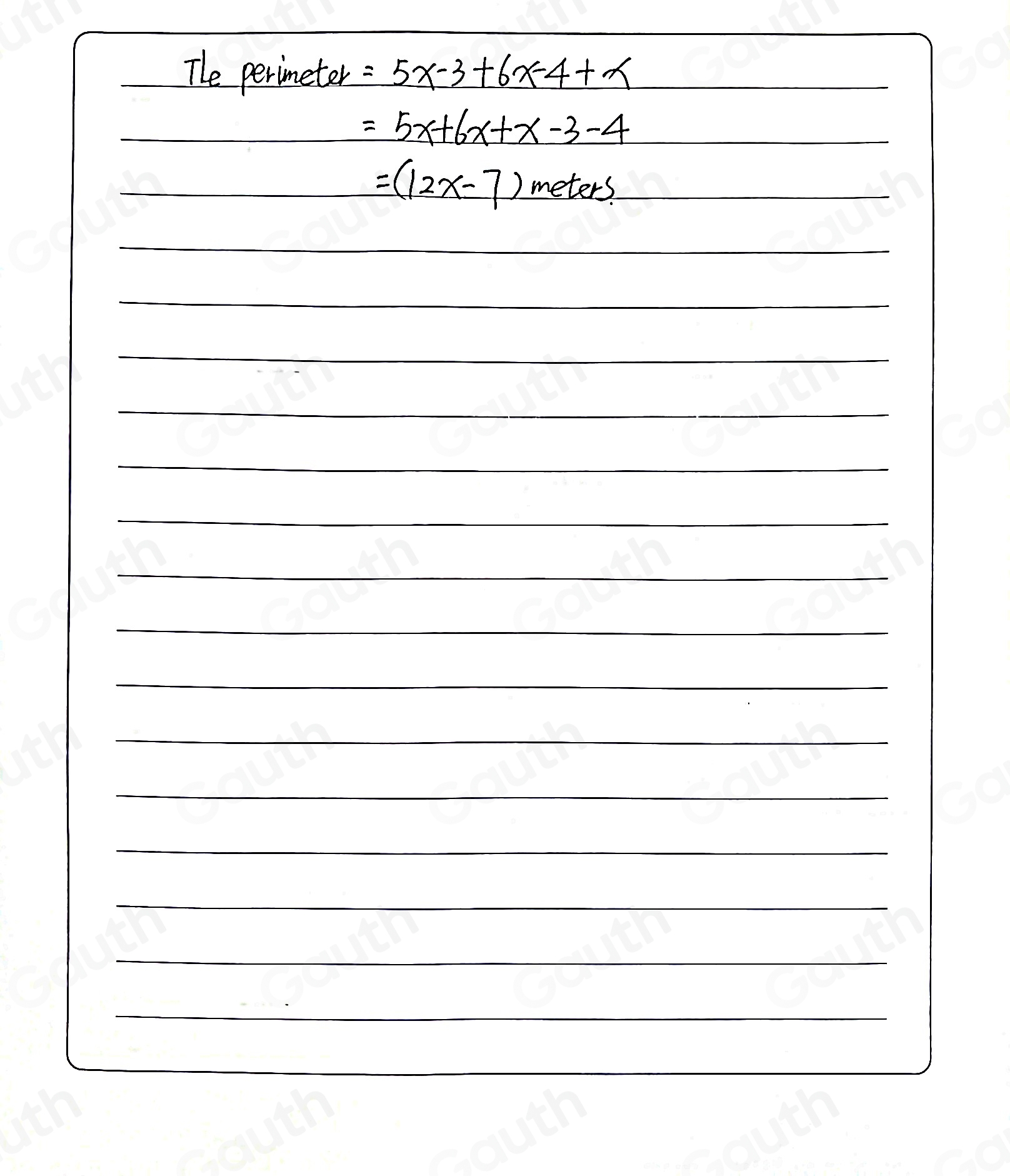 Solved: This A plot of land is in the shape of a triangle. If one side ...