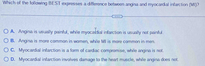 Solved: Which of the following BEST expresses a difference between ...