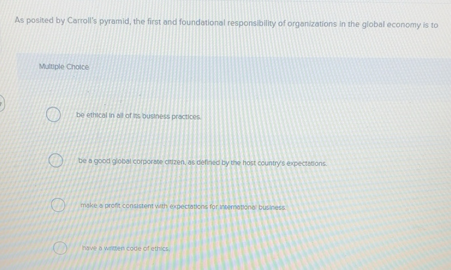 Solved: As posited by Carroll's pyramid, the first and foundational ...