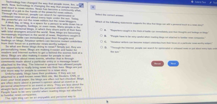 Solved: Rachnolagy has changed the may that people move, livt, an work ...