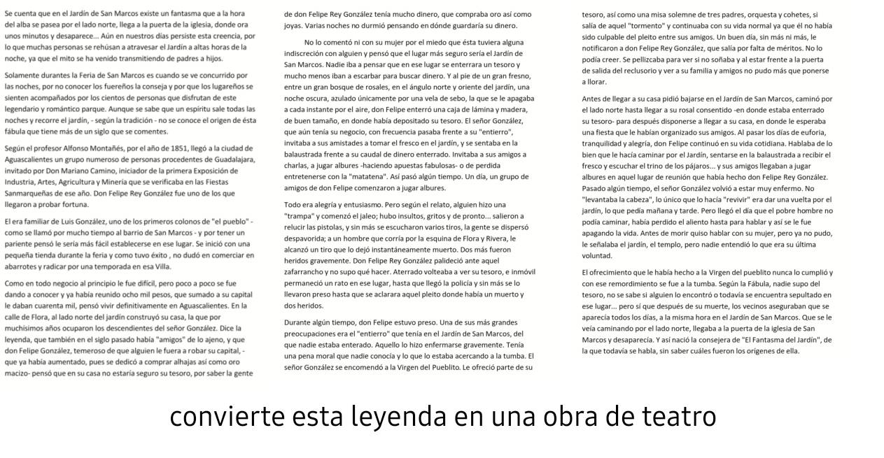 Resuelto:Se cuenta que en el Jardín de San Marcos existe un fantasma que a la hora de don Felipe Re