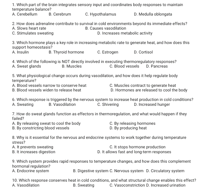 Solved: Which part of the brain integrates sensory input and ...