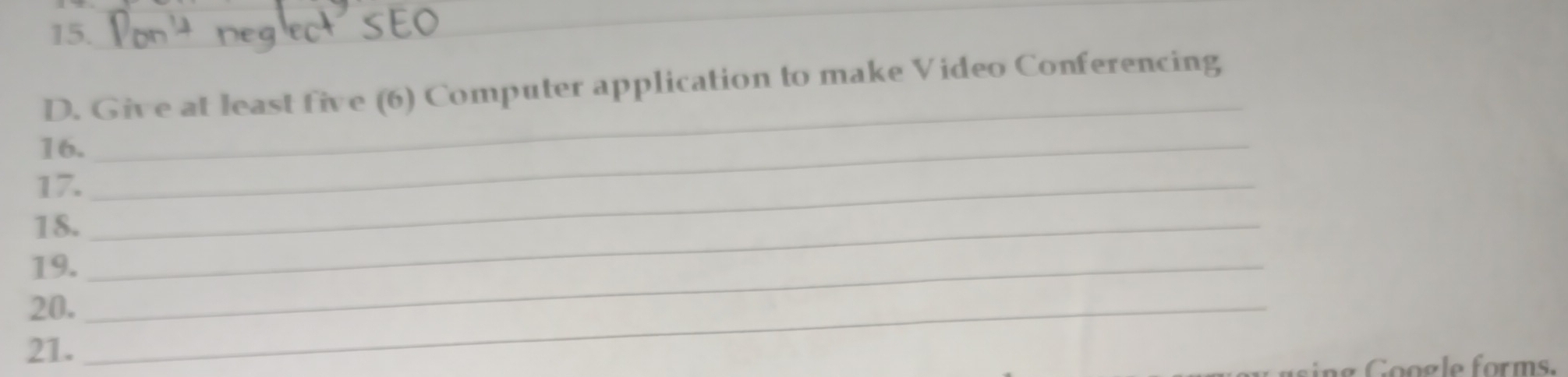 Solved: Give at least five (6) Computer application to make Video ...