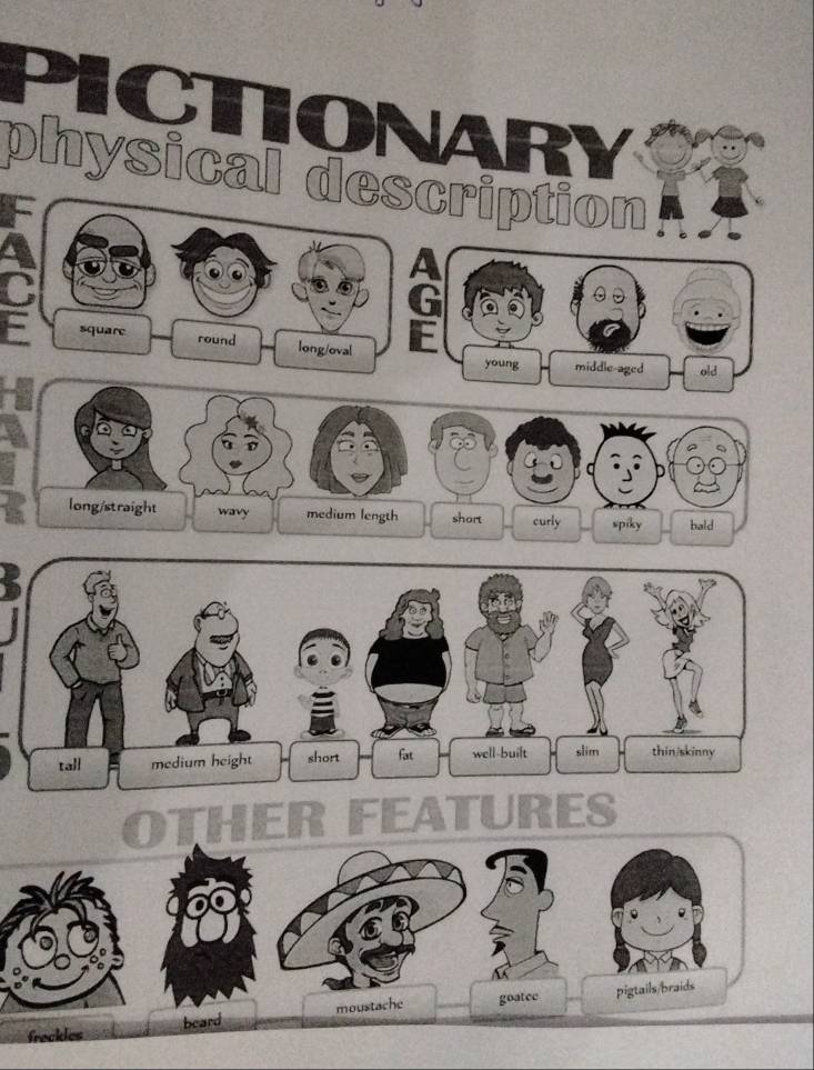 Résolu :PICTIONARY physical description A C G E square round long/oval ...