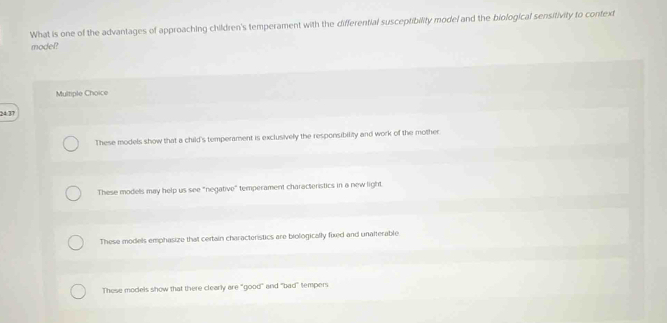 Solved: What is one of the advantages of approaching children's ...