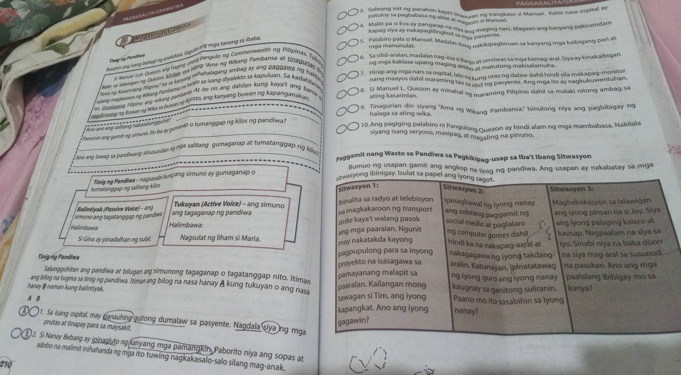 Solved: 0 3. Sobrang init ng panahon kaya't tinamaan ng trangkaso si ...