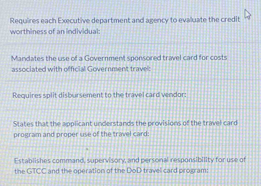 Solved: Requires each Executive department and agency to evaluate the ...