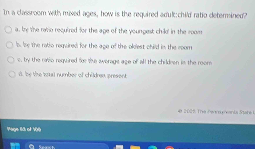 Solved: In a classroom with mixed ages, how is the required adult:child ...