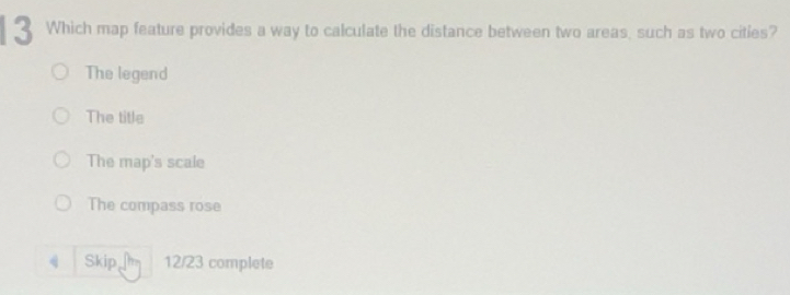 Solved: Which map feature provides a way to calculate the distance ...