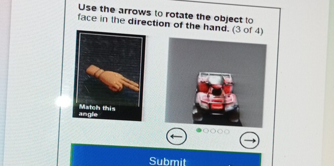 Solved: Use the arrows to rotate the object to face in the direction of ...