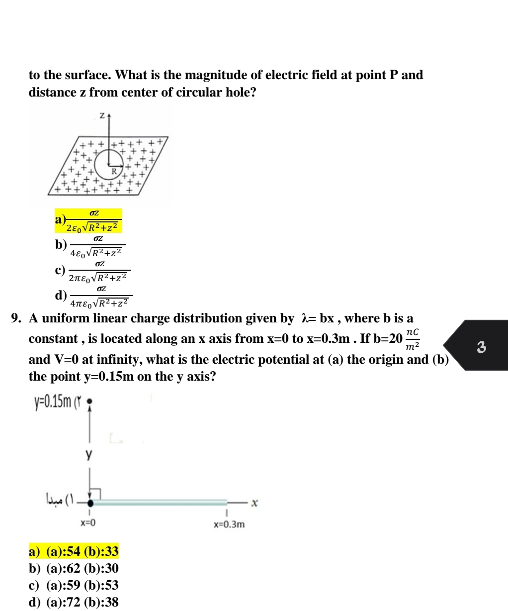 Résolu :to the surface. What is the magnitude of electric field at ...