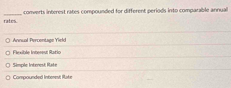 Solved: converts interest rates compounded for different periods into ...